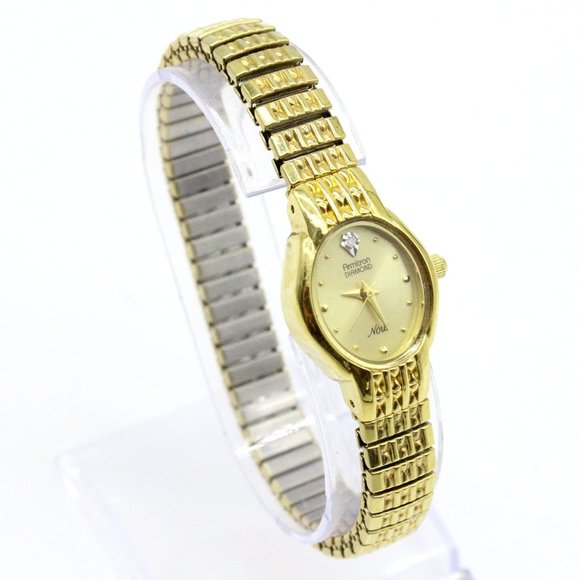 Armitron | Accessories | Vintage Armitron Diamond Now Watch Womens Gold ...